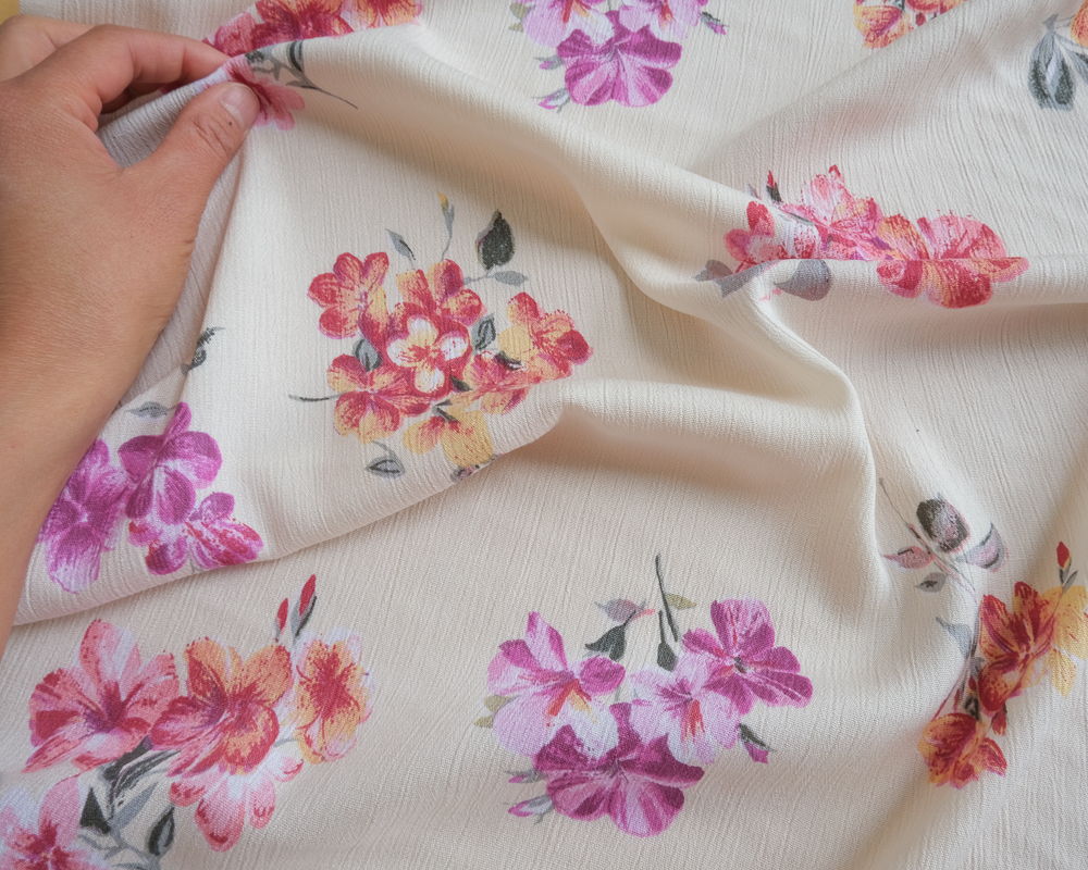 Plumeria Sunset - Rayon Gauze - 39" | Lyrical Fabrics