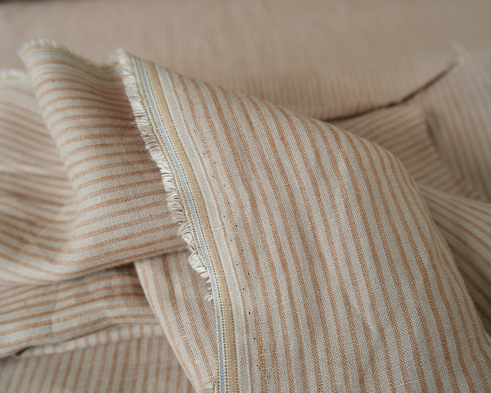 Neutral Pencil Stripe - Linen | Lyrical Fabrics