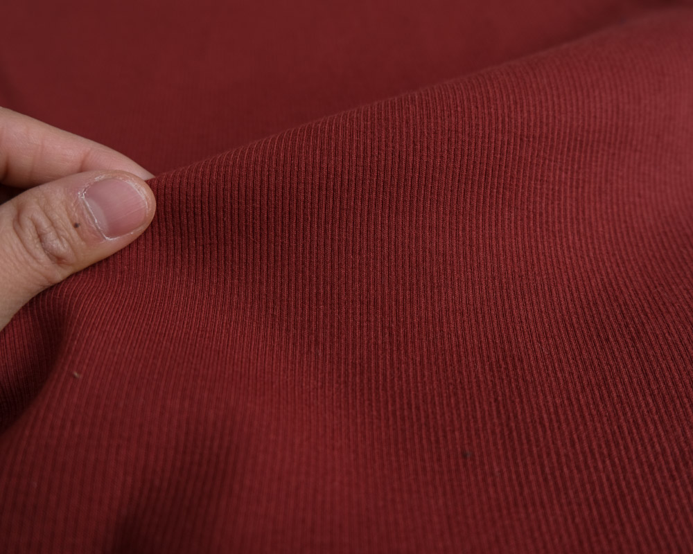 Burnt Brick - Organic Cotton Rib | Lyrical Fabrics