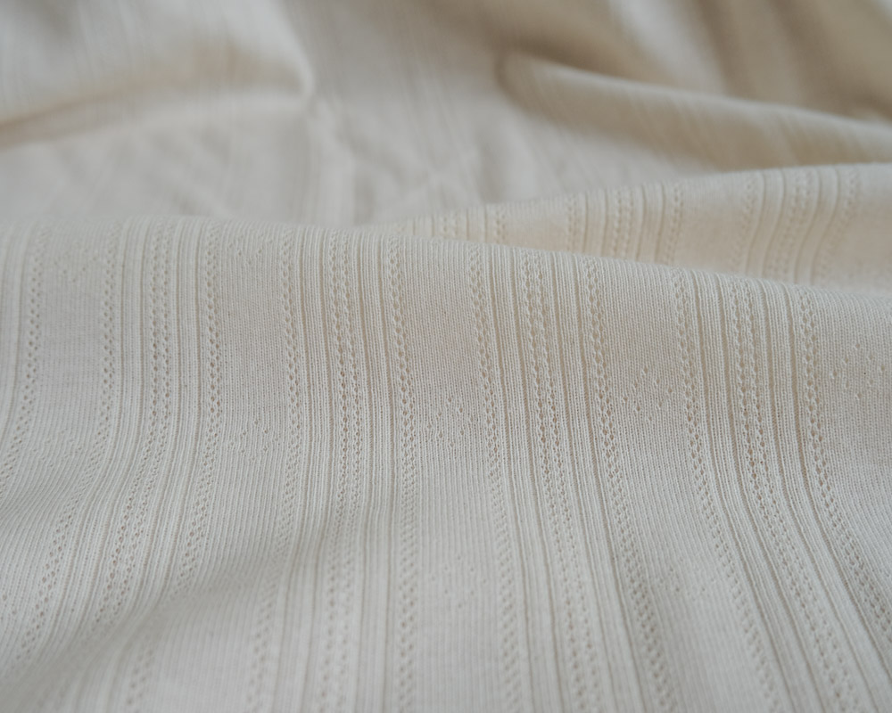 Natural - Abby Organic Cotton Pointelle | Lyrical Fabrics