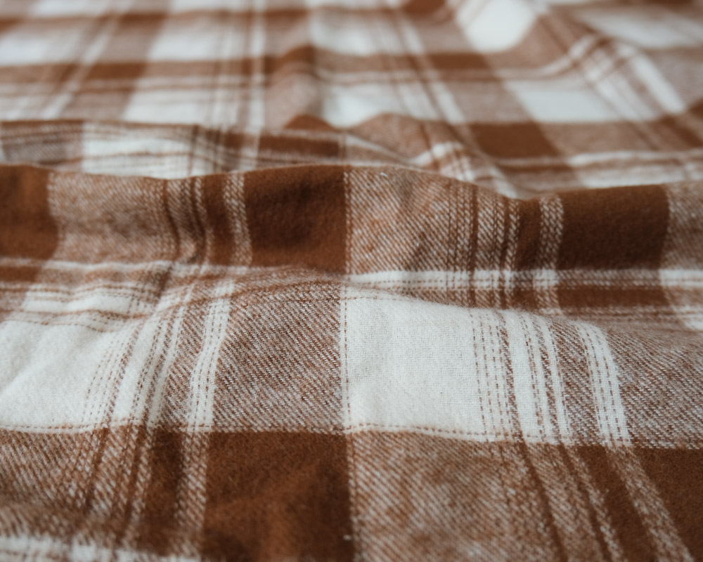 Caramel Telegraph Plaid - Cotton Flannel | Lyrical Fabrics