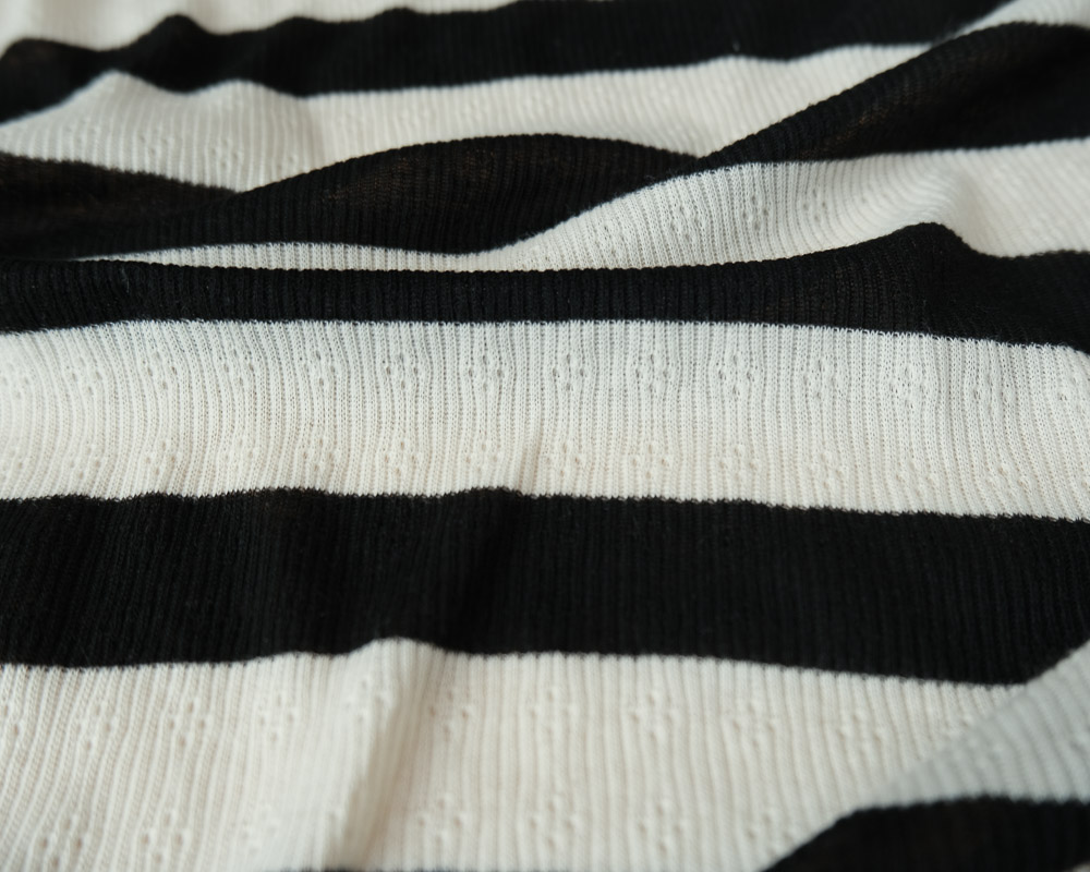 Elemental Stripe - Cotton Modal Pointelle | Lyrical Fabrics