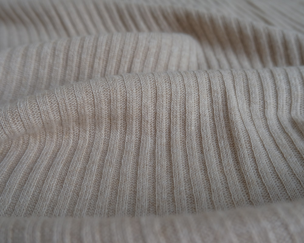 Oat - Wool Sweater Rib | Lyrical Fabrics