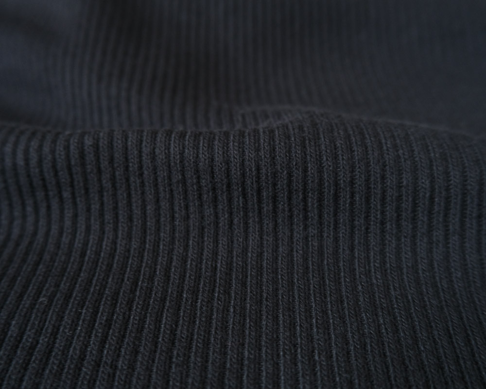 Black - Heavy Cotton 2x2 Sweater Rib | Lyrical Fabrics