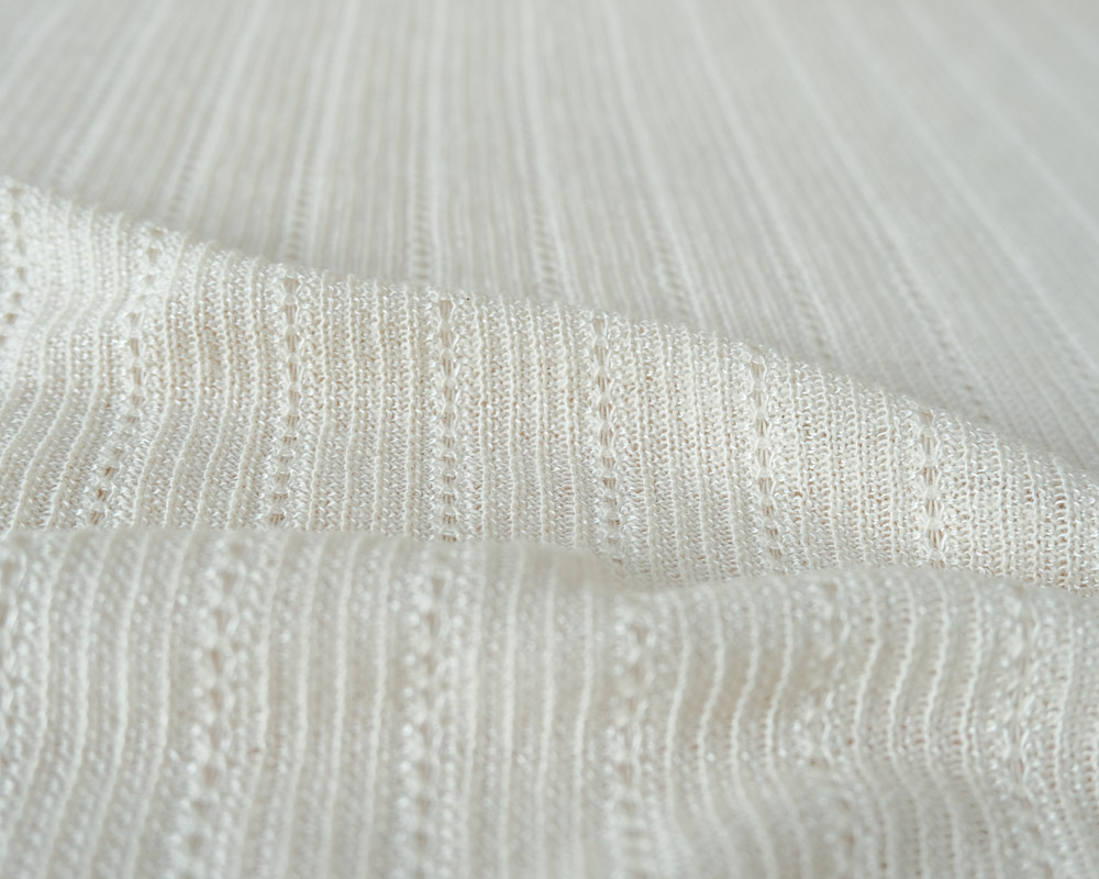 Cream - Cotton Rayon Sweater Pointelle | Lyrical Fabrics