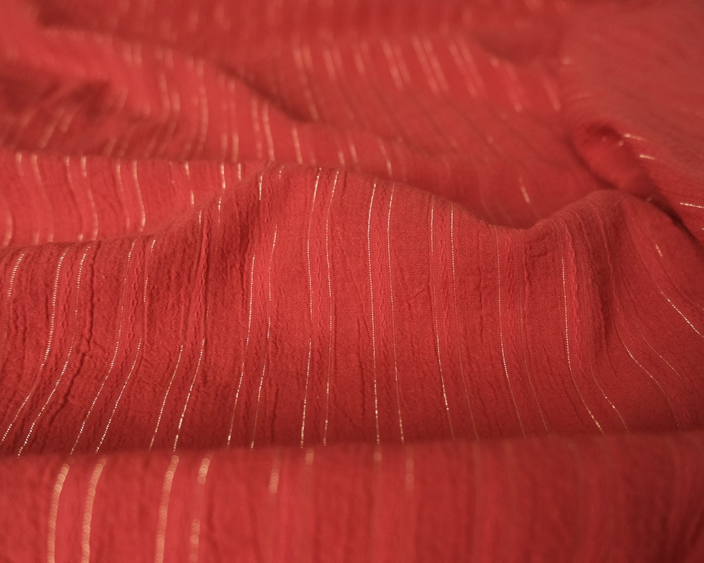 Cayenne Lurex Dimity - Cotton Voile | Lyrical Fabrics