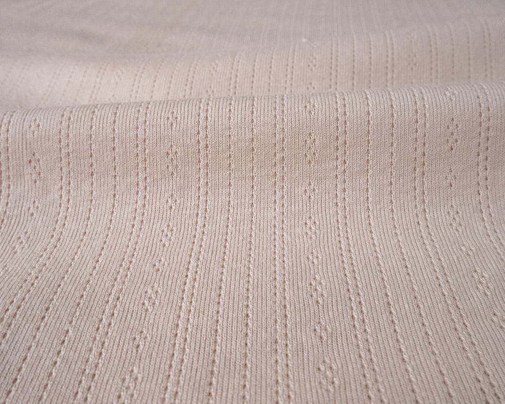 Ecru - Emily Organic Cotton Pointelle | Lyrical Fabrics