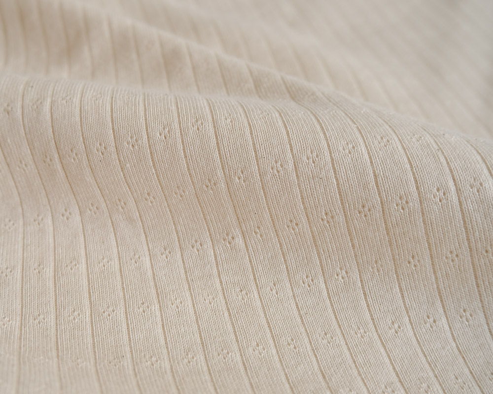 Natural - Chloe Organic Cotton Pointelle | Lyrical Fabrics