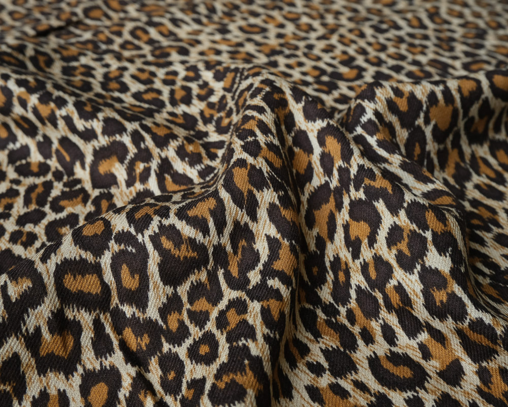 Brown Leopard - Rayon Challis Twill | Lyrical Fabrics