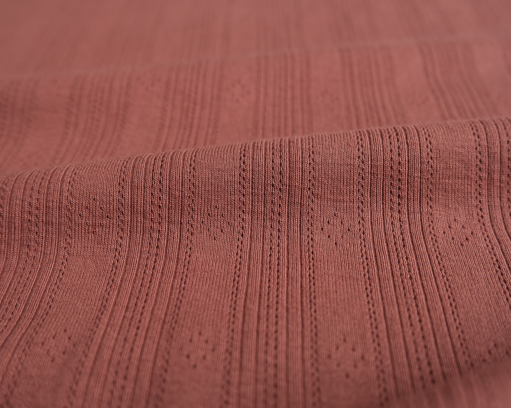 Rosewood - Abby Organic Cotton Pointelle | Lyrical Fabrics